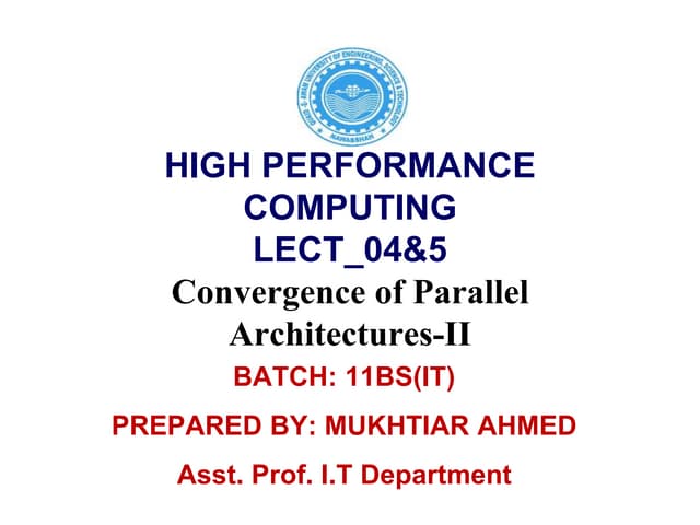 Lecture 1 Introduction To Parallel And Distributed Computing 3524