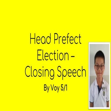 Hpc5 head prefect election slides (1) teerath | PPTX