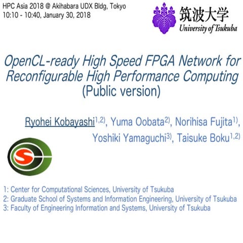 OpenCL-ready High Speed FPGA Network for Reconfigurable High Performance Computing | PDF ...