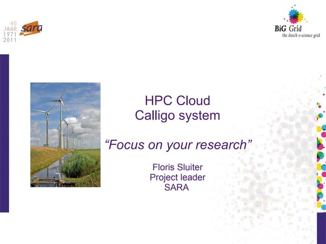 Hpc Cloud Project Overview Ppt