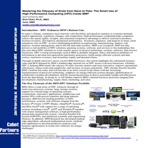 HPC Inside IBM Article Final | PDF