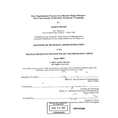 Hp & compad merger | PDF