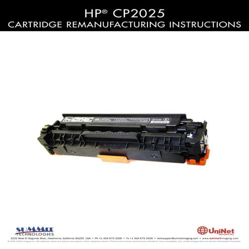 Manual de Recarga HP CP2025. | PDF