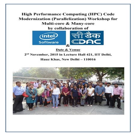 High Performance Computing Hpc Code Modernization Workshop Pdf 