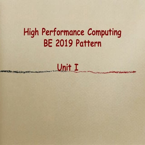 HPC UNIT I_BE 2019 High Performance1.ppt