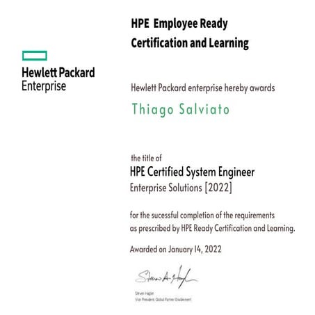 HPE Certified System Engineer | PPT