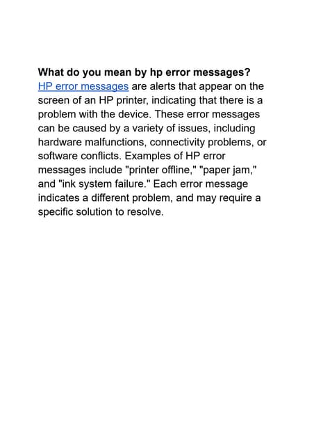 Why does my hp printer shows offline.pdf