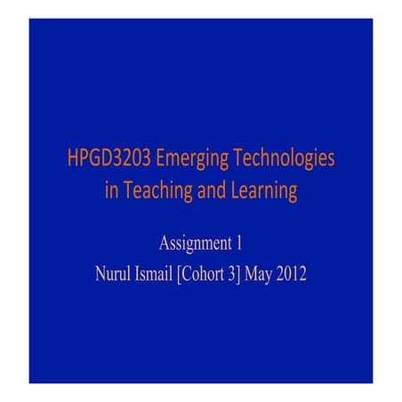 HPGD3203_Assignment 1 | PDF