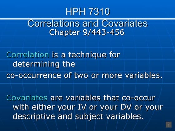 Inferental Statistic Correlation Regression Chi Square And T Test