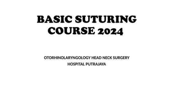 Basic suture patterns | PPT