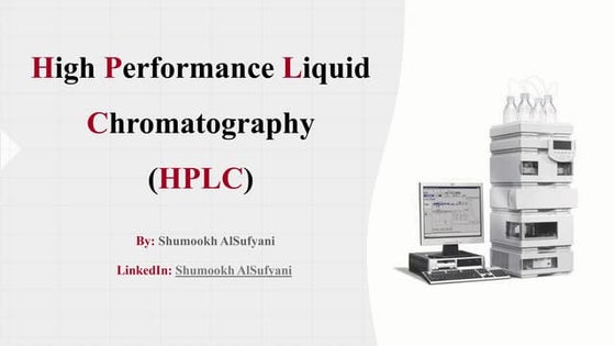HPLC (High-Performance Liquid Chromatography) Basic Overview - IICT (Indian Institute of ...