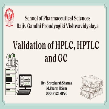 Validation and Calibration of HPLC, HPTLC, and GC | PDF