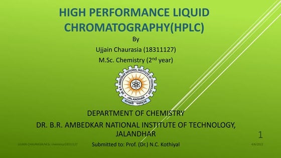 High performance liquid_chromatography | PPT