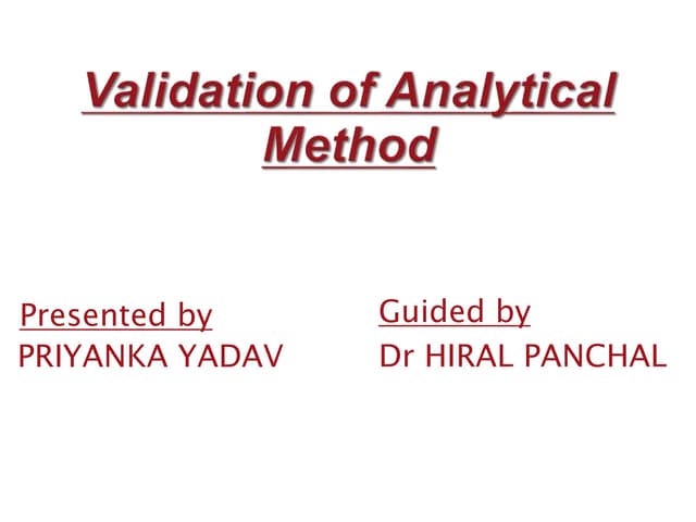 Dissolution-Method validation _ppt_slide | PPT | Chemistry | Science
