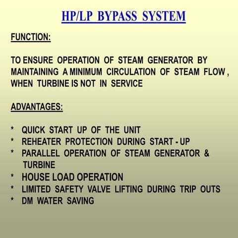 Hp/ lp bypass system for steam turbines | PDF