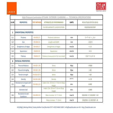 Hpl technical specs | PDF