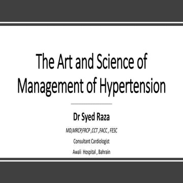 The Art and Science of Management of Hypertension | PPTX | Heart and ...
