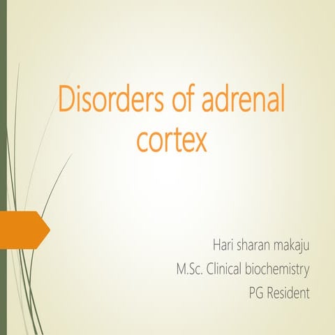 Hpofunction of adrenal cortex | PPTX