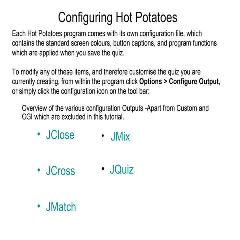 Hot potato instructions | PPT