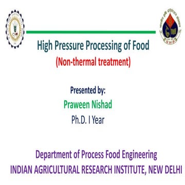 HPP Food Processing Techniques | PPT