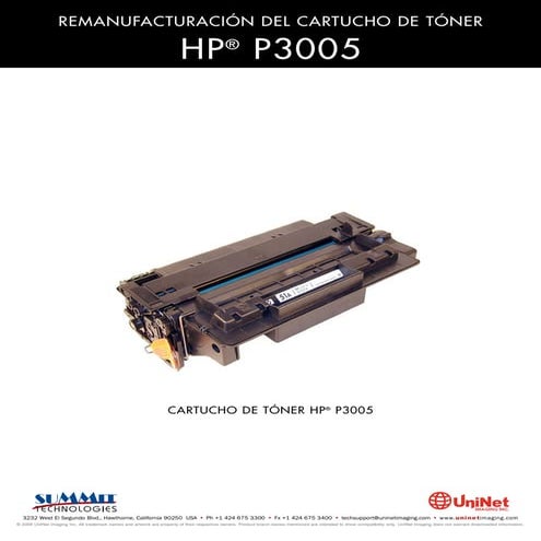 Manual de Recarga HP P3005 | M3027 | M3035 Espanhol. | PDF