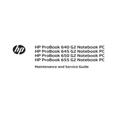 HP ProBook 655 G2 Service Manual / Guide | PDF
