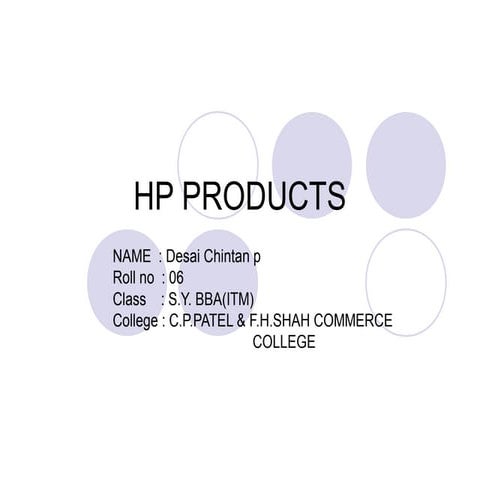 Hp products | PPT