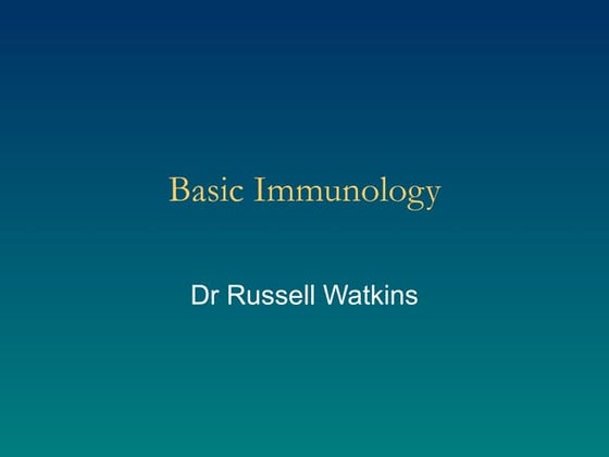 Introduction to Immunology | PPT