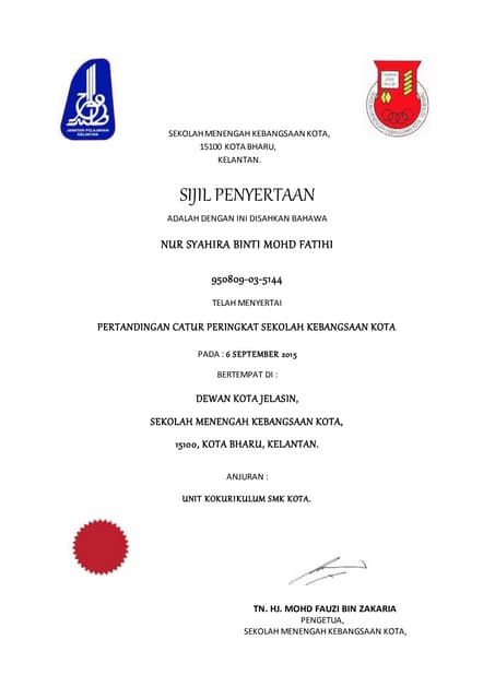 Sijil bola jaring 2016 | PDF