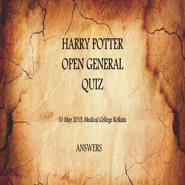 HARRY POTTER QUIZ | PPT