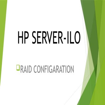 Hp Server Raid Configuration Presentation Ppt