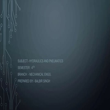 Hydraulics and Pneumatic Systems HPS.pptx