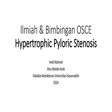 Hipertrofi Stenosis Pilorus, Textbook reading | PPTX