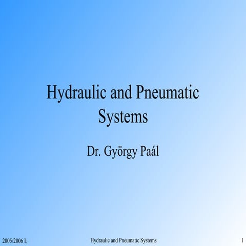 hydraulics and pneumatics systems course | PPT