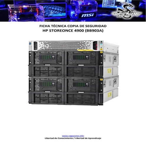 Ficha Tecnica HP STOREONCE 4900 | PDF