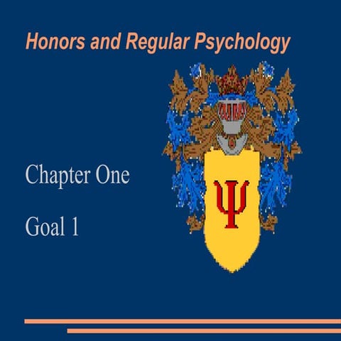 Honors and Regular Psychology- Chapter One | PPTX