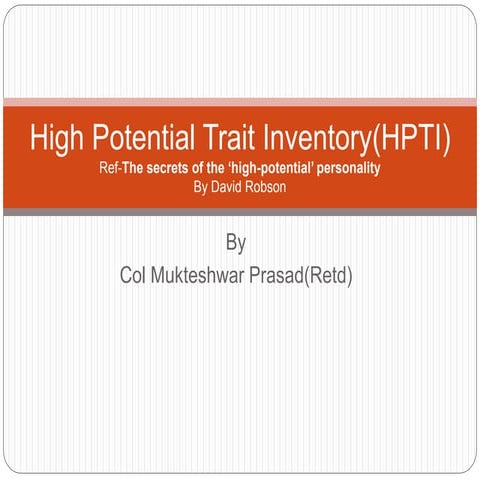 High Potential Trait Inventory Opti | PPTX
