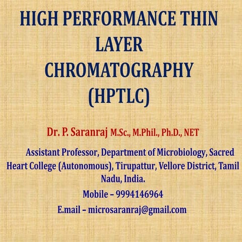 HPTLC | PPT