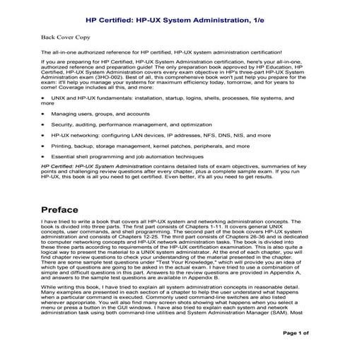 Hp Unix Administration Pdf