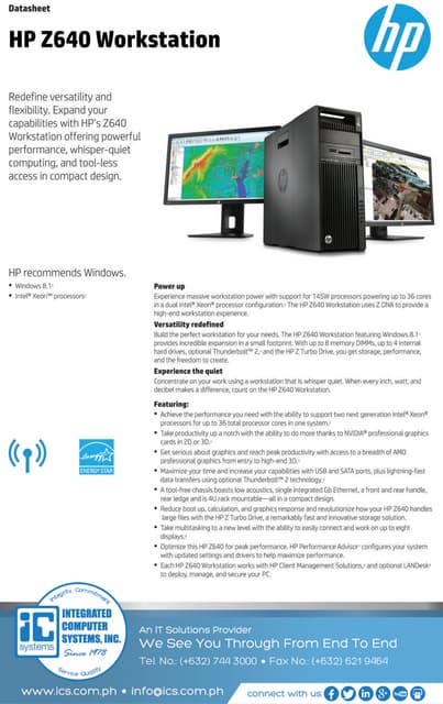 Data Sheet - HP Z840 Workstation | PDF