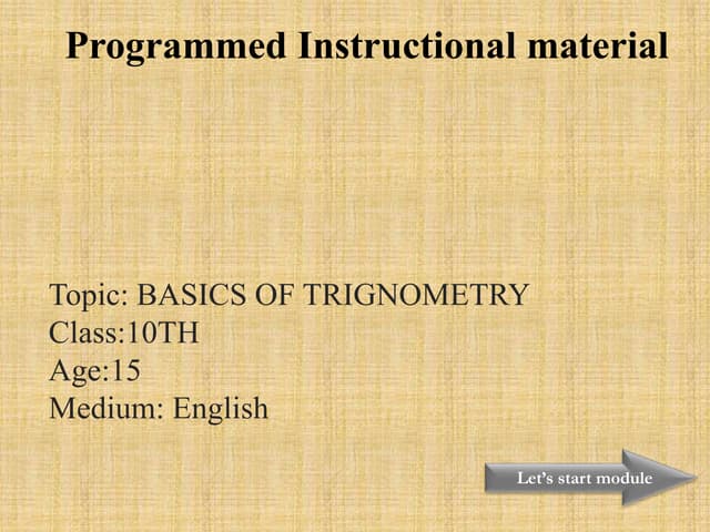 Maths project --some applications of trignometry--class 10 | PPTX