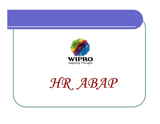 HR ABAP Programming Training Material | http://sapdocs.info HR ABAP Programming Training Material | http://sapdocs.info