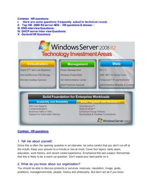 Av technician interview questions | PDF