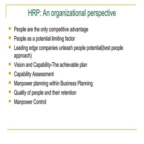 Manpower planning | PPTX