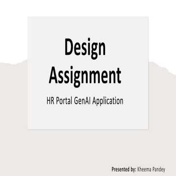 HR Application Design Assignment using GenAI | PPT