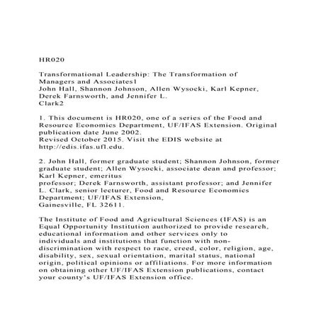 HR020Transformational Leadership The Transformation of .docx