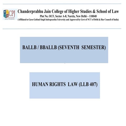 Human Rights Law | PPTX