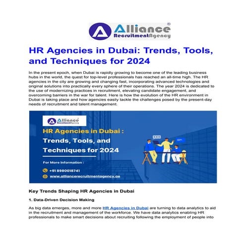 Comprehensive Guide to HR Recruitment Agencies in Dubai and Saudi ...
