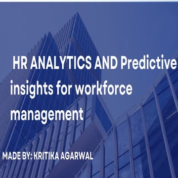 HR analysis and predictive insights for workforce management | PPT