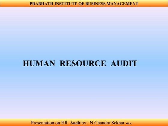 HR Audit. | PPT | Human Resources | Business